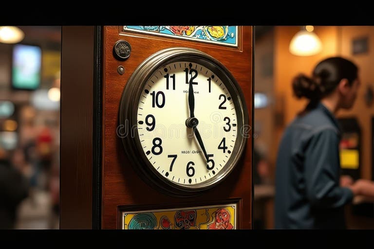 Unique Arcade Clock Design stock illustration. Illustration of creative ...