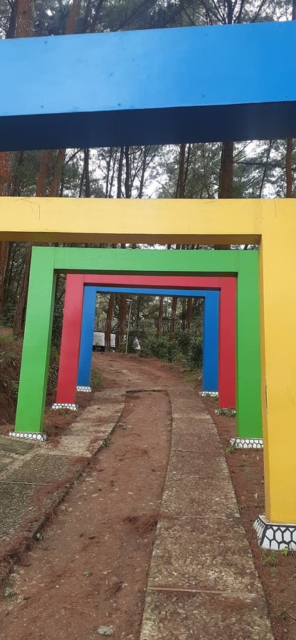 Unique arch in the garden stock image. Image of wall - 273551007