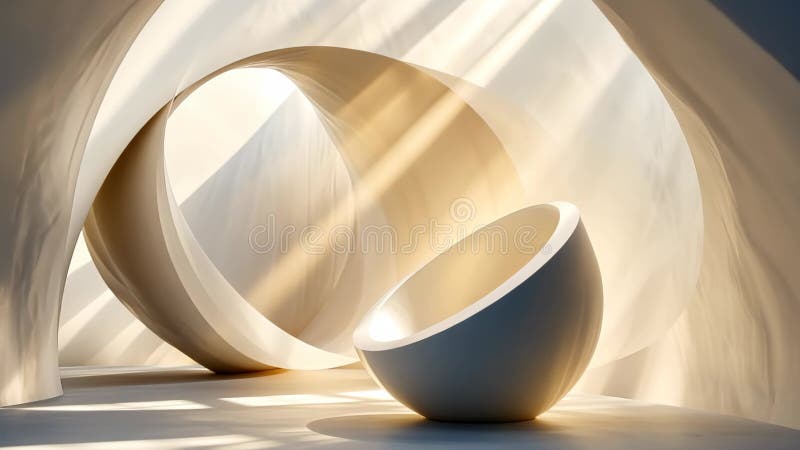 Unique Architectural Design Featuring Light and Abstract Shapes in a ...