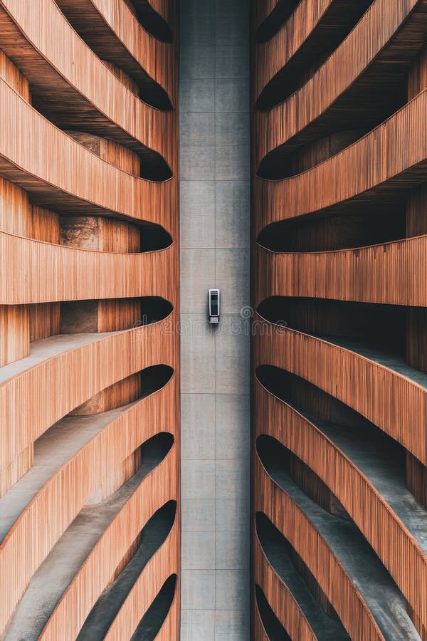 Unique Architectural Design Featuring Wooden and Concrete Elements in a ...