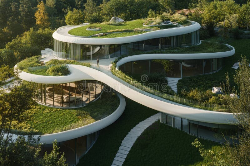 Unique Architectural Design of a Modern House Surrounded by Greenery in ...