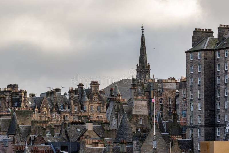 Unique Architecture of Buildings in Edinburgh Stock Photo - Image of ...