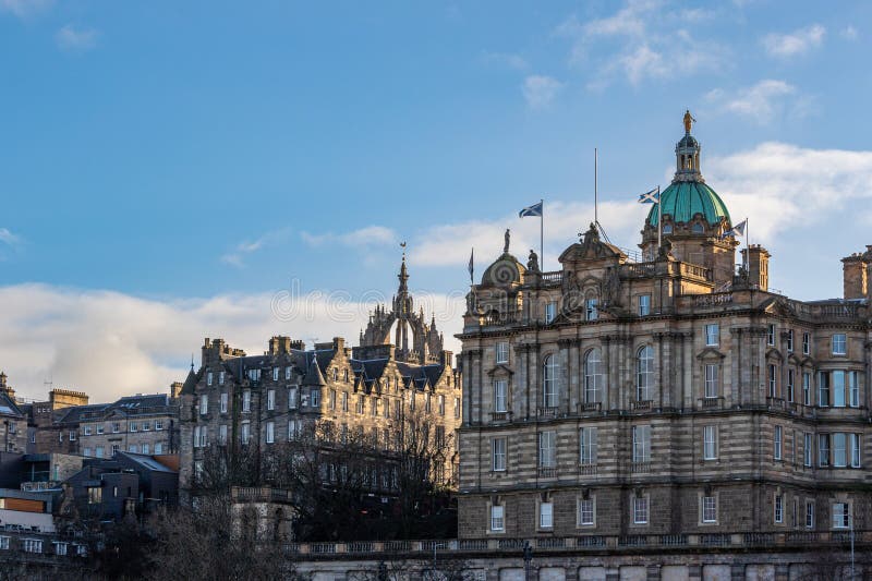 Unique Architecture of Buildings in Edinburgh Stock Photo - Image of ...