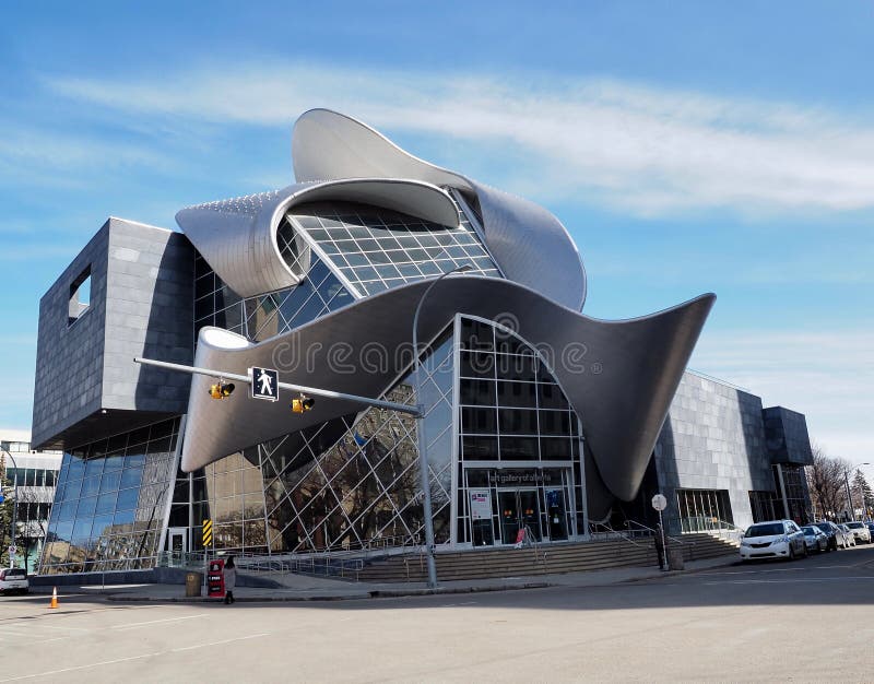Unique Architecture of the Edmonton Alberta Art Gallery Editorial Image ...
