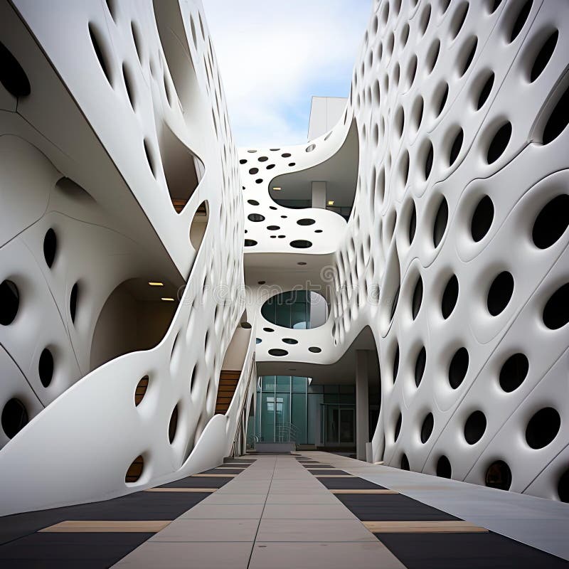 Unique Architecture with Fisheye Lens and Polarizing Filter Stock ...