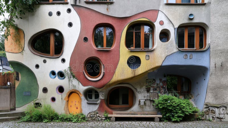 Unique Architecture the Hundertwasser House with Vibrant Asymmetrical ...