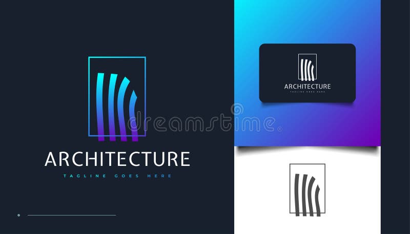 Unique Architecture Logo Design with Wavy Effect for Real Estate ...