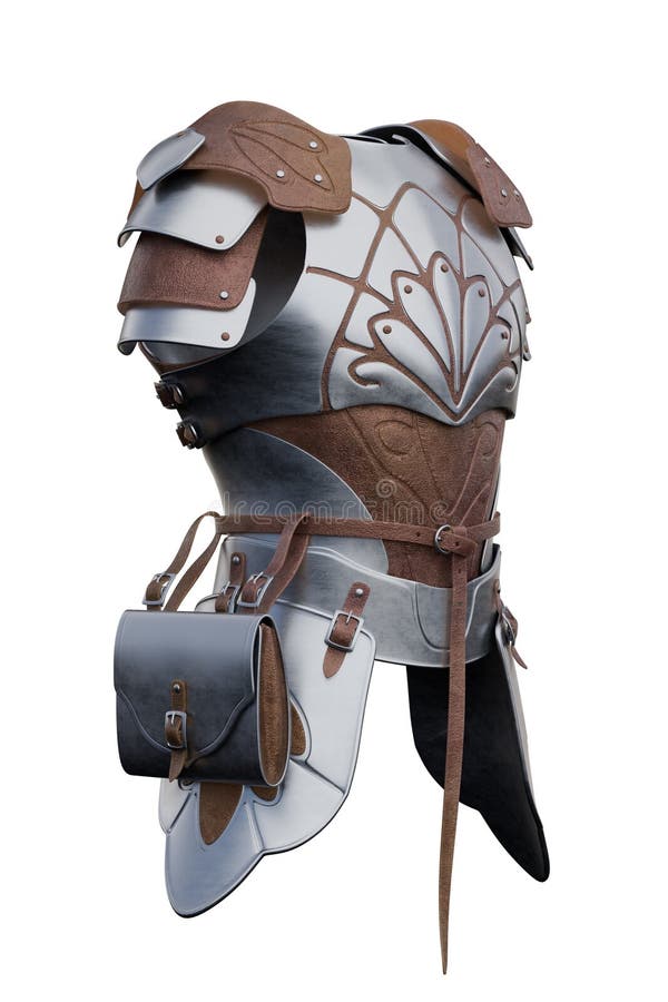 This Unique Armor Features a Blend of Leather and Metal Elements ...