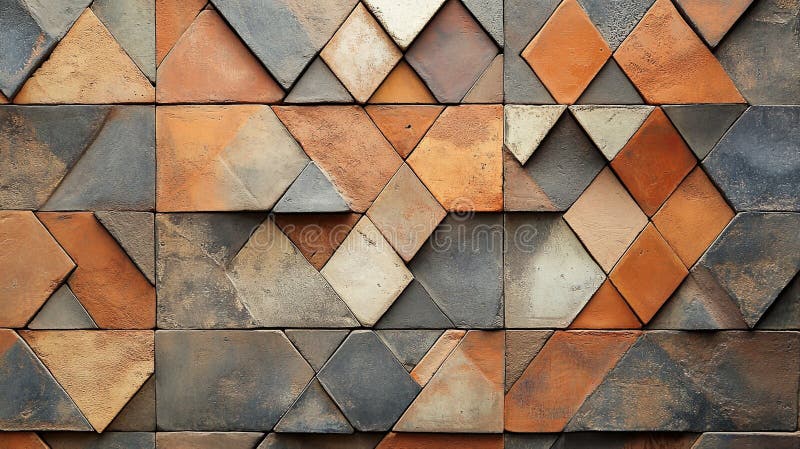 A Unique Arrangement of Handmade Terracotta Tiles, Styled in a Stock ...