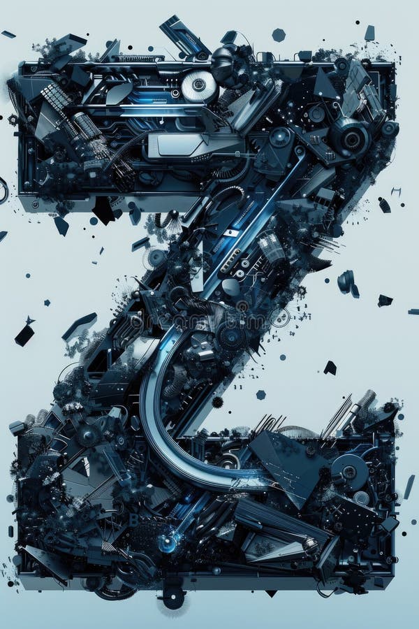 A Unique Arrangement of Various Objects Forms the Shape of the Letter Z ...