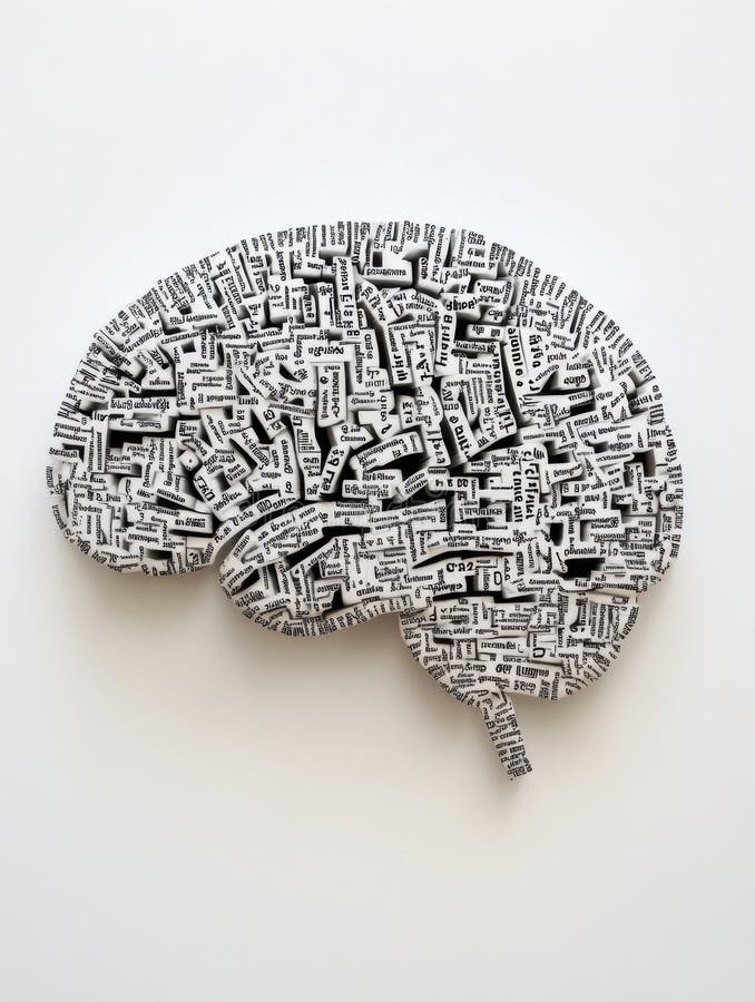 A Unique Arrangement of Words and Phrases Creates a Human Brain Shape ...