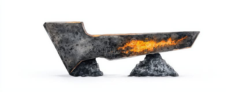 A Unique and Artistic Depiction of a Traditional Blacksmiths Anvil with ...
