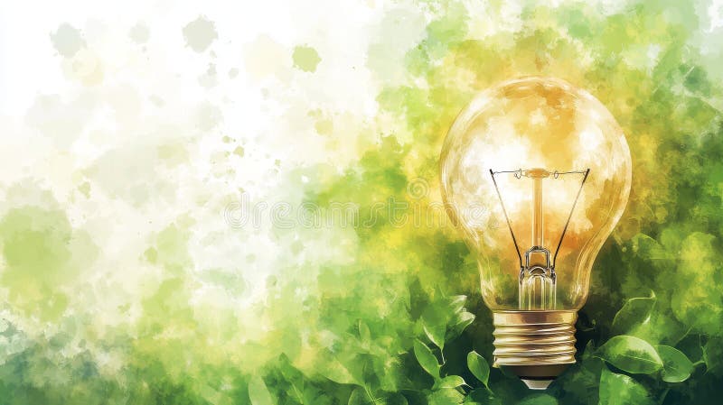 Unique Artistic Interpretation of a Green Lightbulb Signifying ...