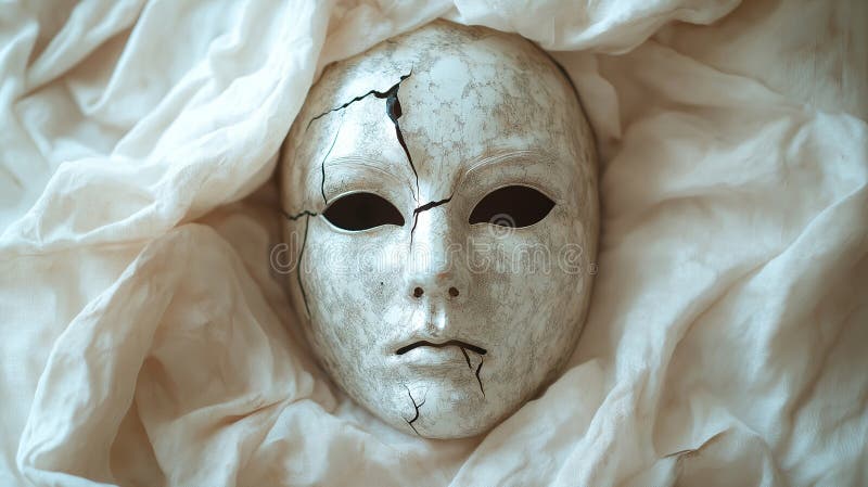 A Unique Artistic Representation of a White Cracked Mannequin Head Set ...