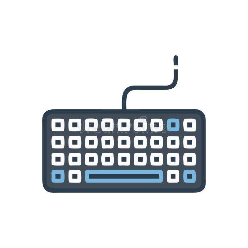 Unique Keyboard Design Artwork Stock Vector - Illustration of outline ...
