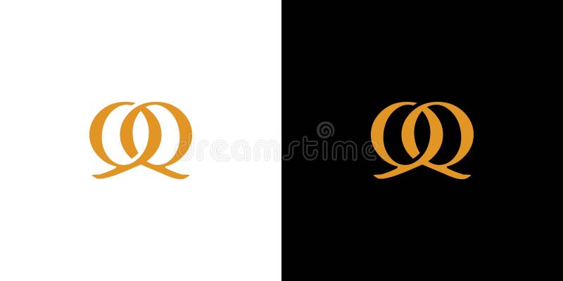Unique and Attractive QQ Initials Logo Design Stock Vector ...
