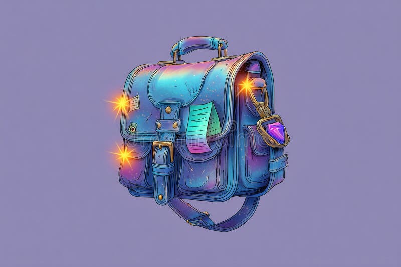 Unique Backpack Design with Bright Colors and Magical Elements ...