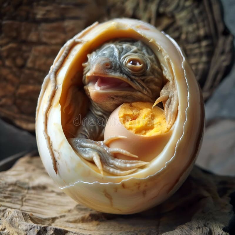 Unique Balut Egg Presentation with a Developing Embryo Inside in an ...