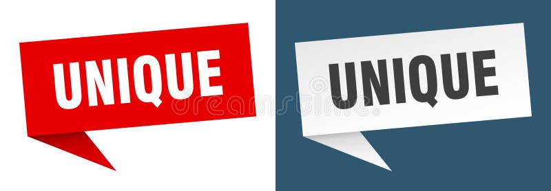 Unique Banner. Unique Speech Bubble Label Set Stock Vector ...