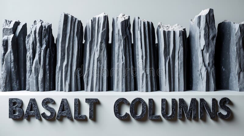 Unique Basalt Columns Arranged in a Striking Formation on Display in a ...