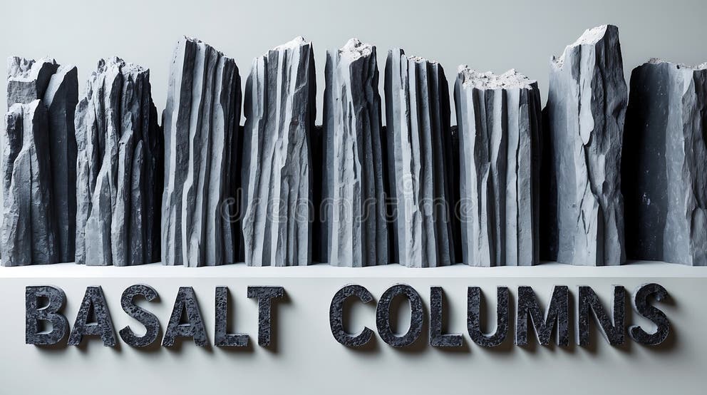 Unique Basalt Columns Arranged in a Striking Formation on Display in a ...