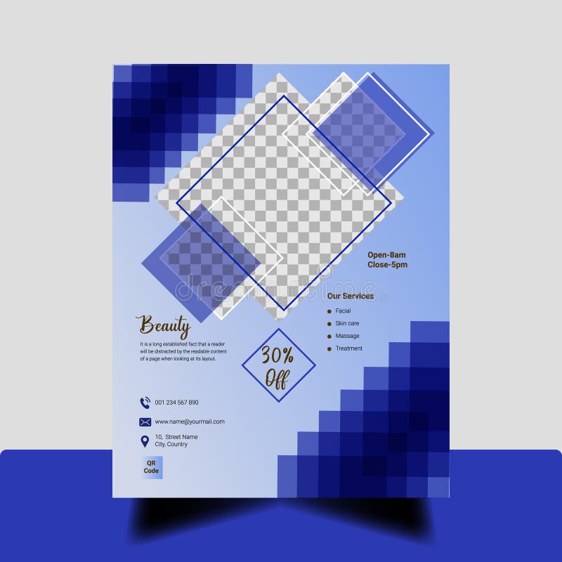 Unique Beauty Spa Poster and Flyer Design Stock Vector - Illustration ...