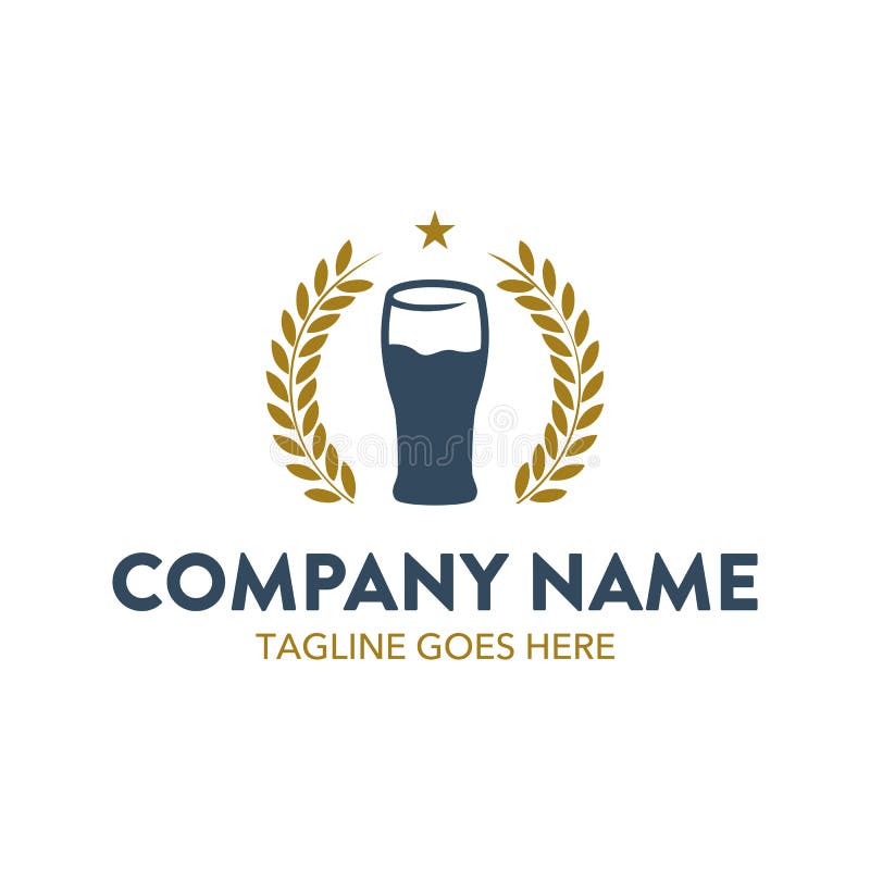 Unique Beer Logo Template. Vector Stock Vector - Illustration of ...