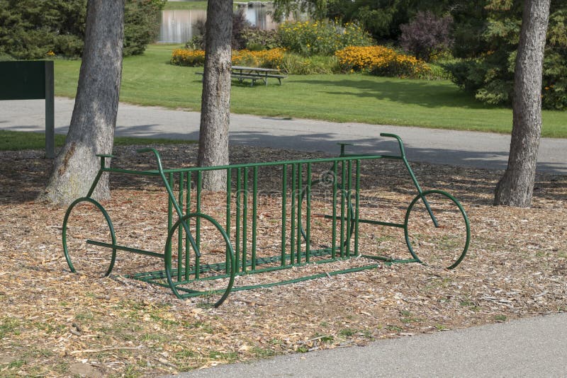 Unique Bicycle Rack stock photo. Image of cycling, cycle - 100546384
