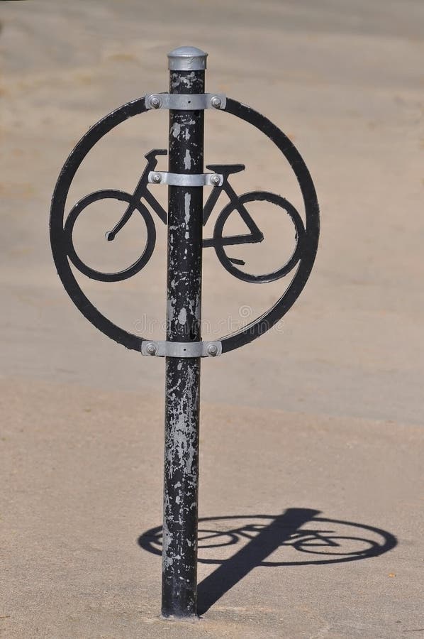 Unique bike rack stock photo. Image of shadow, steel - 41903496