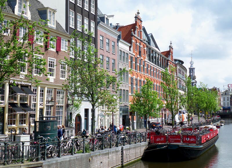 Unique Bikes Parking and Traditional Architecture in Amsterdam ...