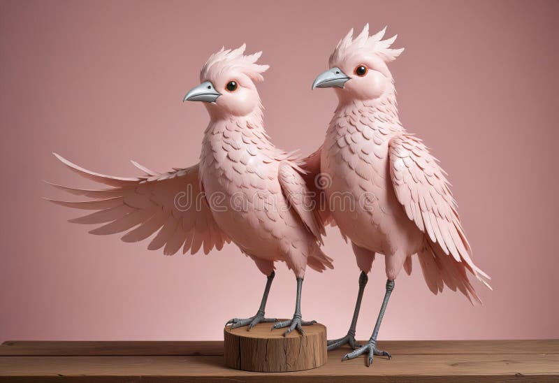 Unique Bird Sculpture Made from Upcycled Materials Stock Illustration ...