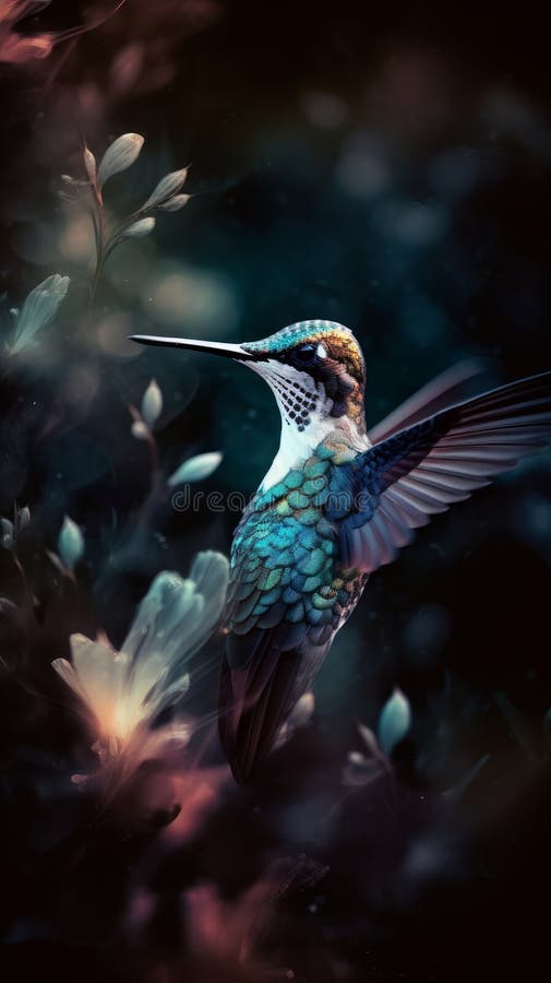 A Unique Bird on Trees Leaves Generative AI Stock Illustration ...