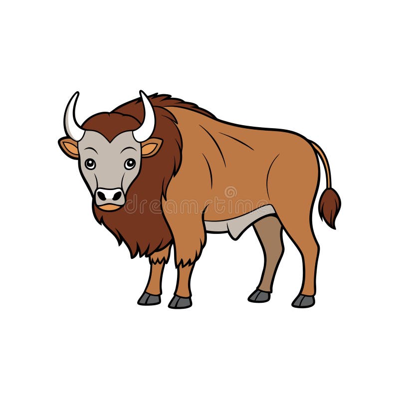Unique Bison Coloring Animal Design Stock Image - Illustration of ...