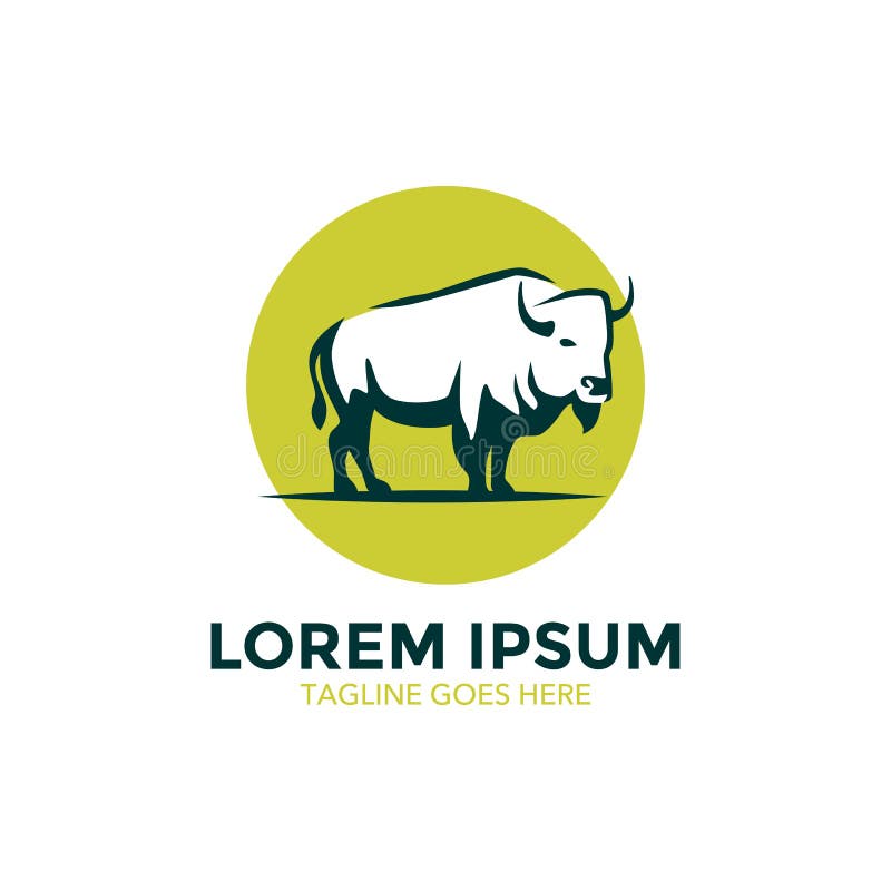 Unique Bison Logo Template. Vector Stock Vector - Illustration of ...
