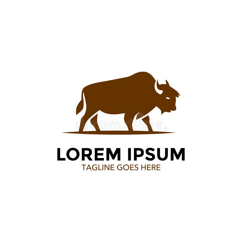 The Bison Logo Vector, Animal Logo Stock Vector - Illustration of ...