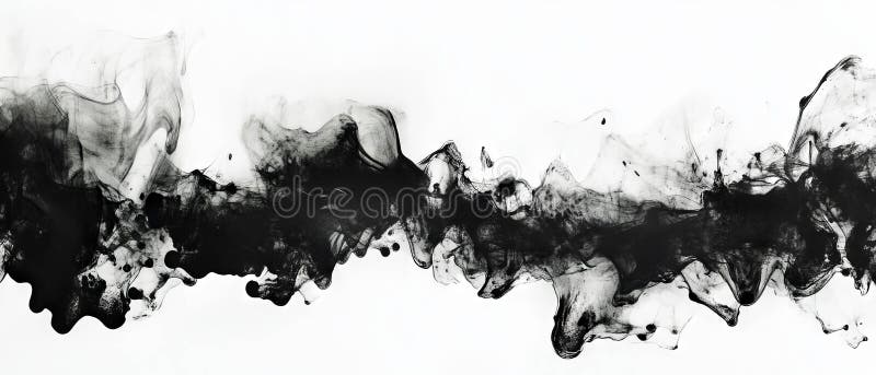 Unique Black Ink Pattern with Alcohol Diffusion on Textured White ...