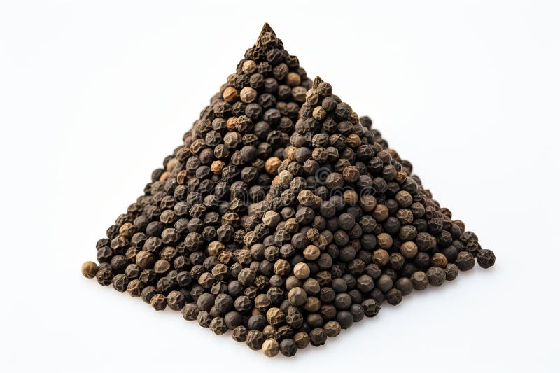 Unique Black Pepper Mounds Create Striking Geometric Shapes on White ...