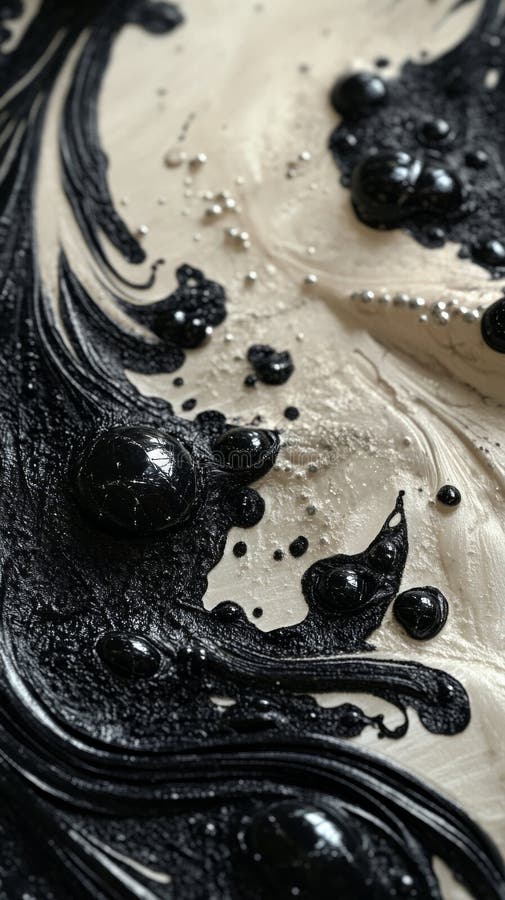 Unique Black and White Abstract Design with Swirling Patterns and ...