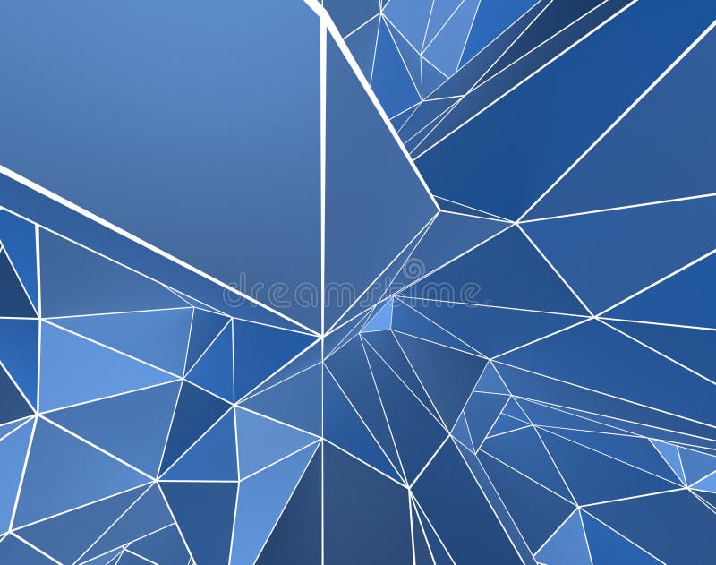 Unique Blue 3d abstract stock illustration. Illustration of light ...