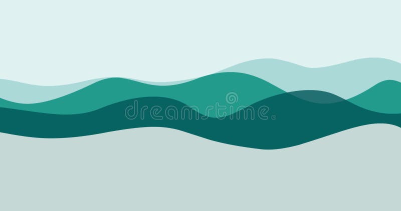 Blue Green Gradient Wave Wave Background Animation in the Middle of the ...