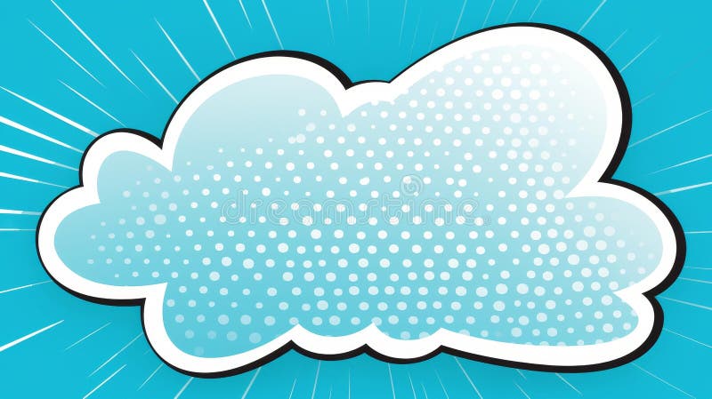 Unique Blue Vintage Pop Art Style Speech Bubble Vector for Creative ...