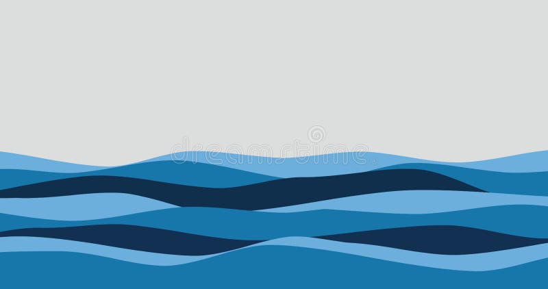 Blue Waves Ocean Background Animation Stock Video - Video of ...