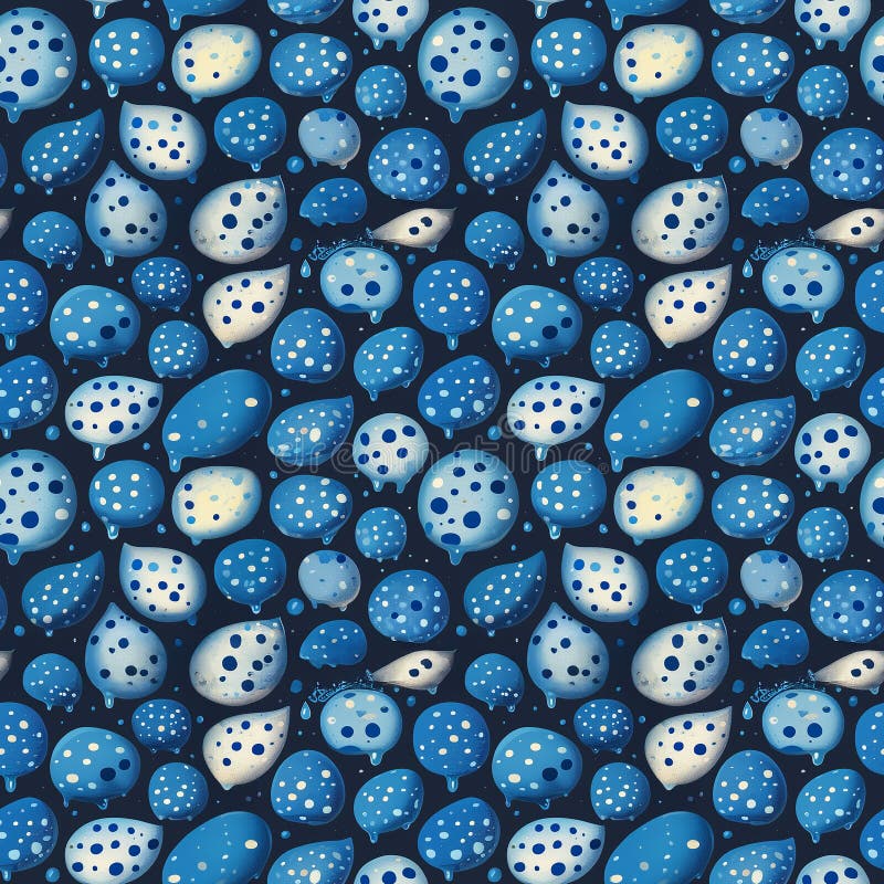 Unique Blue and White Spotted Patterns Create a Captivating Textile ...