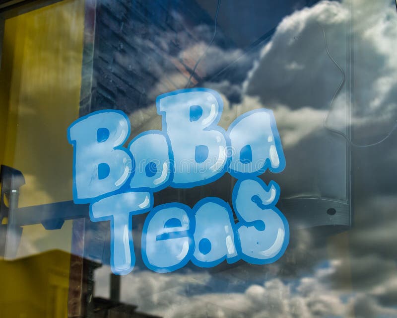 Unique Boba Tea sign stock photo. Image of refreshment - 331846516