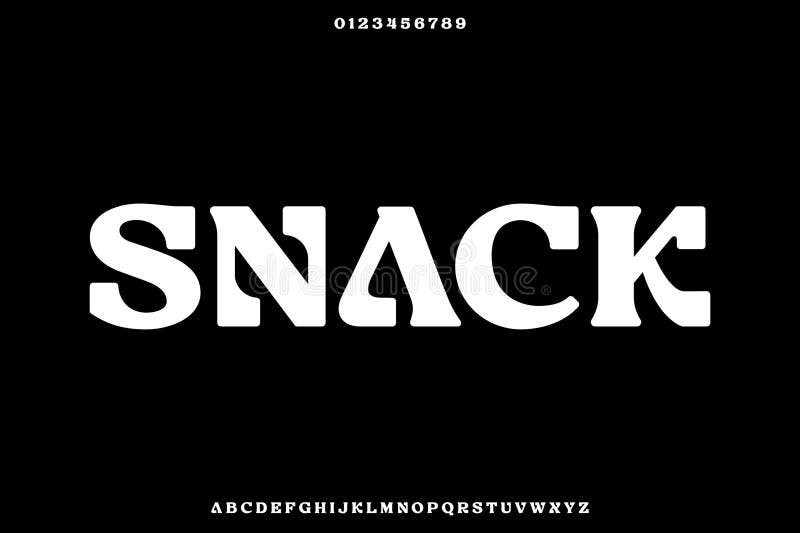 Unique Bold Decorative Snack Alphabet Display Font Vector Stock Vector ...