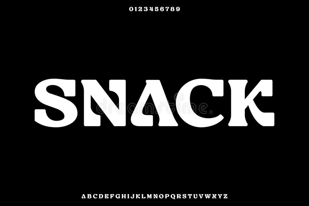 Unique Bold Decorative Snack Alphabet Display Font Vector Stock Vector ...