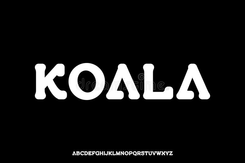 Unique Bold Rounded Alphabet Typeface Display Font Vector. Creative ...