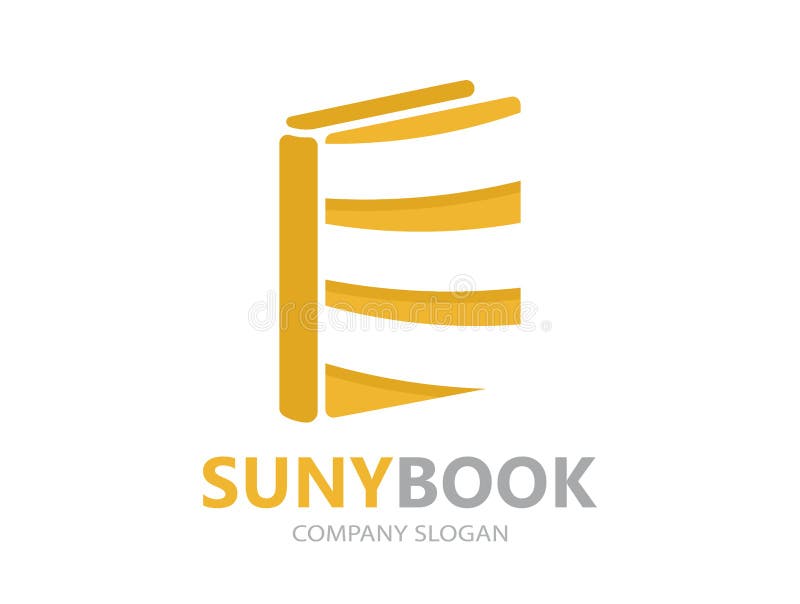 Unique Book Logo Combination Design Template Stock Illustration ...
