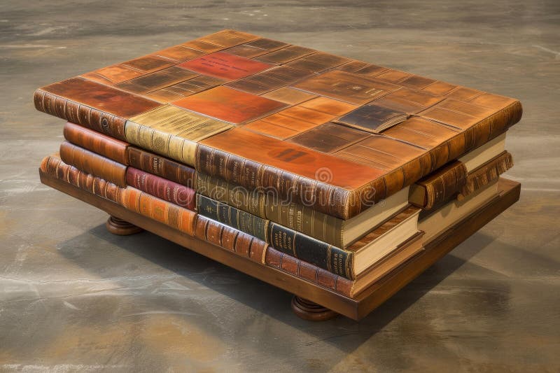 Unique Book-shaped Coffee Table Design Stock Image - Image of book ...