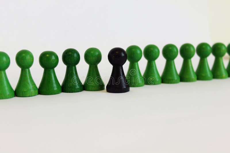 Unique Boss Team Figure Black Green Leading Object Stock Image - Image ...
